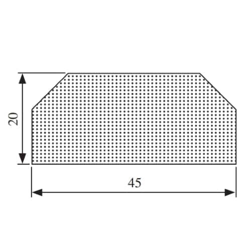 Gumeni profil sunđerasti 45×20 – M213007000