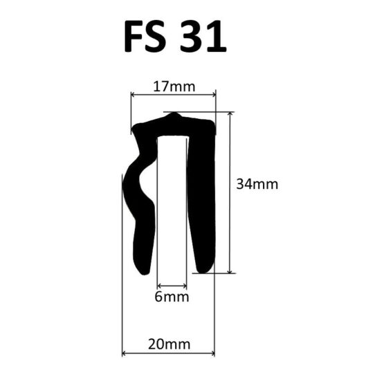 Gumeni profil, odbojnik za čamac FS31 Specijal