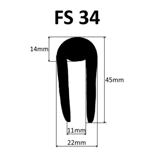 Gumeni profil, profil za sito FS34