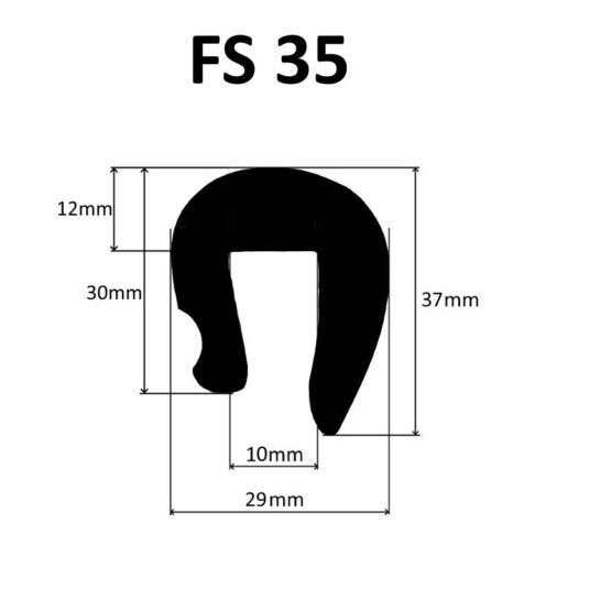 Gumeni profil, odbojnik za čamac FS35 Primus, Big Foot