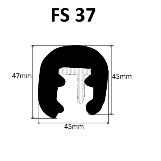 Gumeni profil, odbojnik za čamac FS37