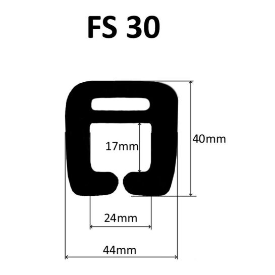 Gumeni profil, odbojnik za čamac FS30 Bako/1