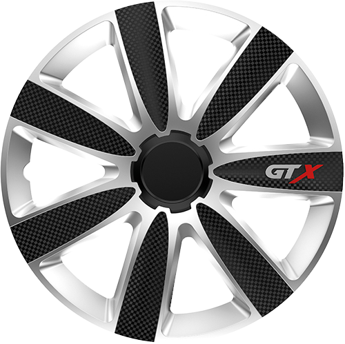 Ratkapne 13″ GTX Carbon Black & Silver (ABS)