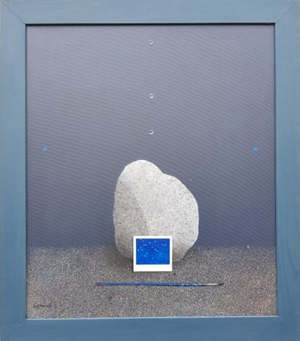 Kamen sa reke, Aleksandar Cvetkovic, sa 81×71 cm, bez 70×60 cm, kombinovana tehnika na platnu, 2018. , sertifikat, 1500 eura