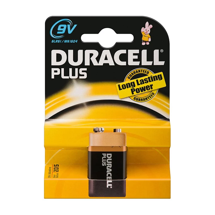 Baterija Duracell alkalna 1604A (6LR61), 9V, blister