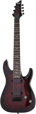 Schecter Omen Elite-7 Black Cherry Burst