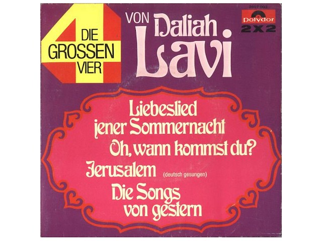 Daliah Lavi ‎– Die Grossen Vier Von Daliah Lavi 2XSingl