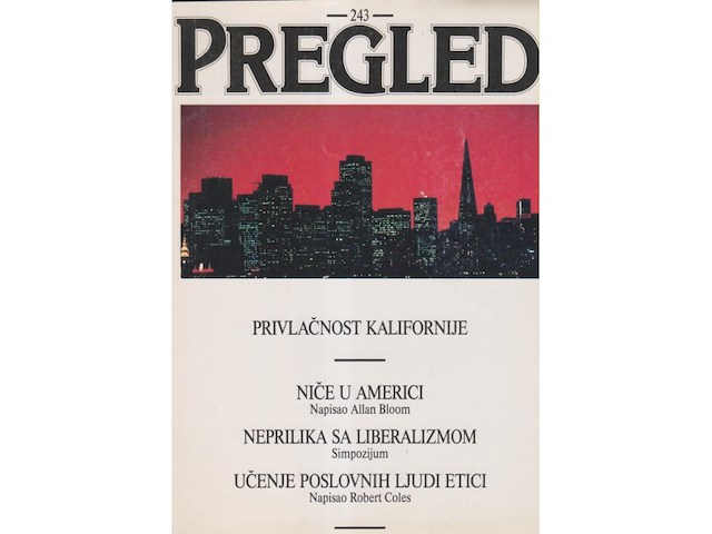 NIČE U AMERICI / PREGLED 243-1988