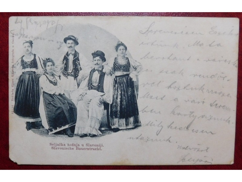 Seljačka nošnja u Slavoniji 1905g - retko