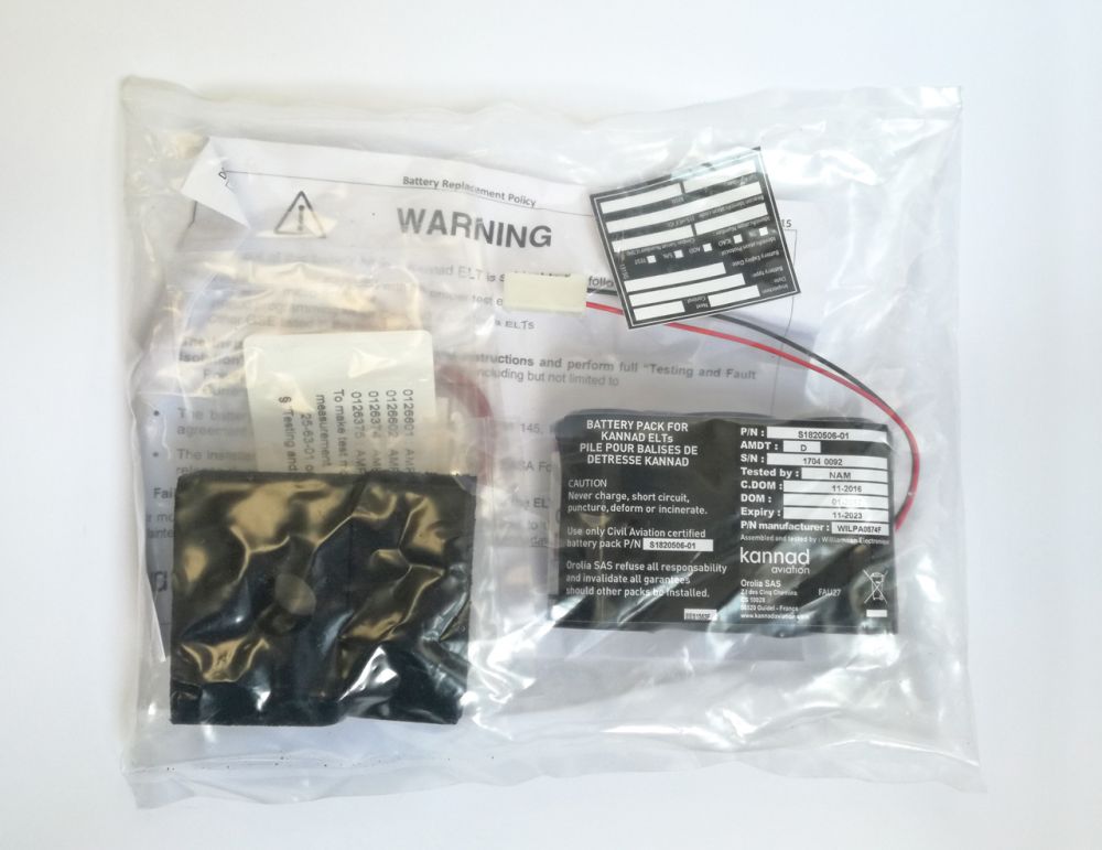 Kannad - S1820516-99 - ELT Battery Replacement Kit Compact - BAT300 - ***UN3090***