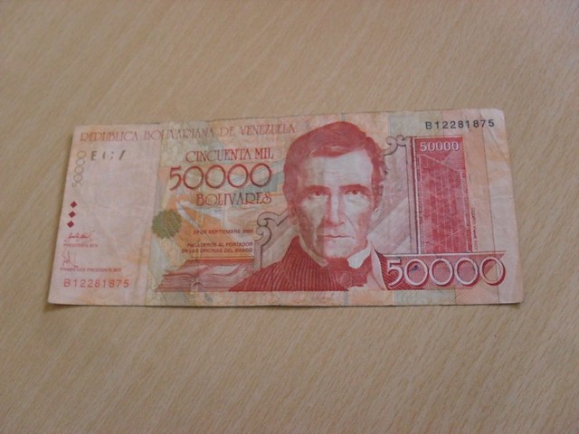 50 000 bolivares 1998.