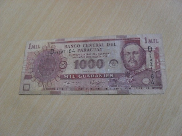 1000 guaranies 2005. - PARAGUAY