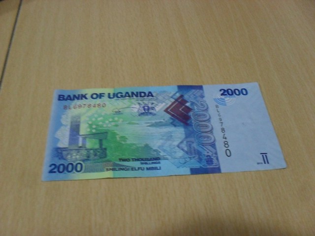2000 Shilingi  2015. - UGANDA