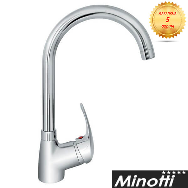 Jednoručna slavina za sudoperu (3 cevi) labud – Minotti Standard – 8888