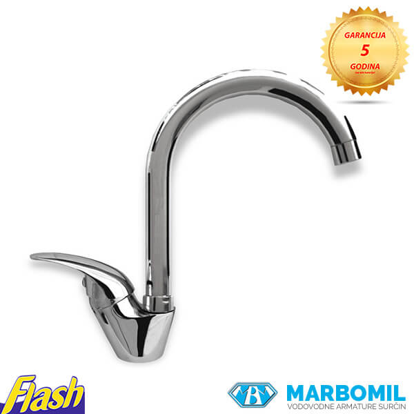 Jednoručna slavina za sudoperu (2 cevi) labud – Marbomil Ekonomik – 428106