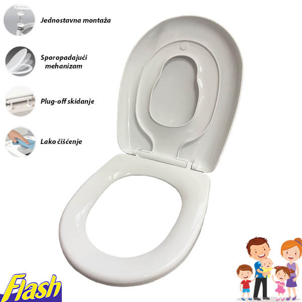 WC daska dečija (kombinovana) sporopadajuća – NKP