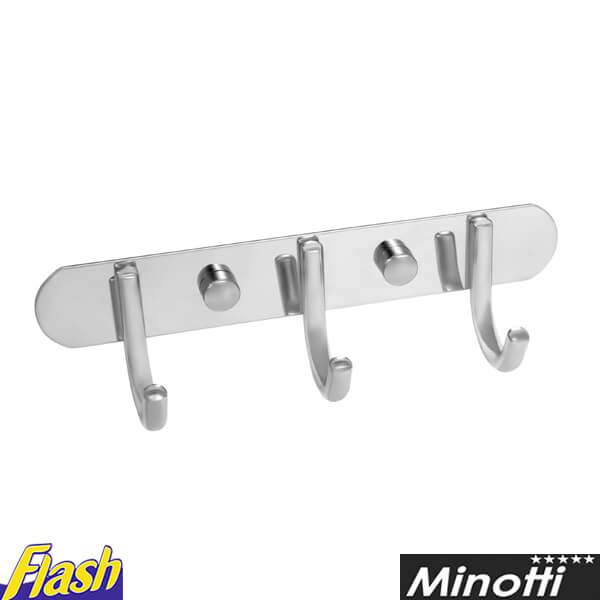 Držač sa 3 kuke fiksni, inox – Minotti – WT5153-3