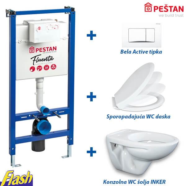 Ugradni vodokotlić SET – FLUENTA – Peštan