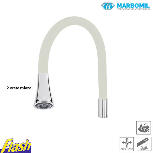 Izliv beli za Flex slavinu – Marbomil – 570020