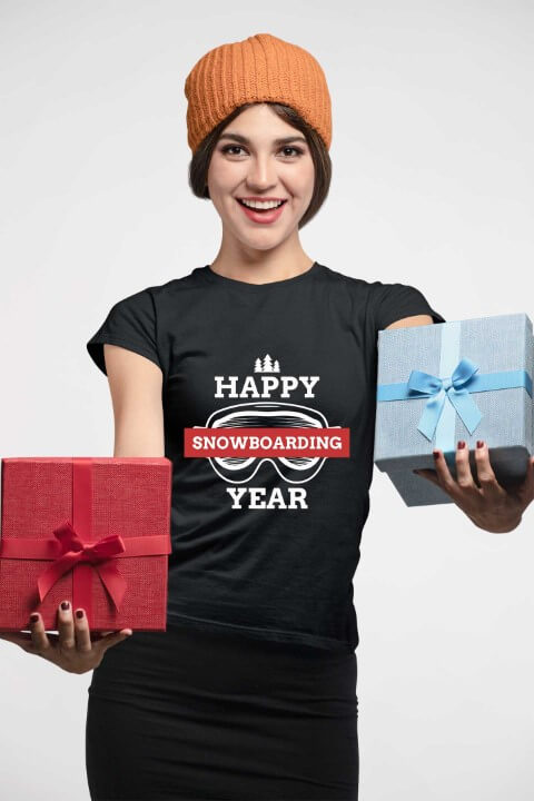 Ženske novogodišnje majice – Happy showboarding year