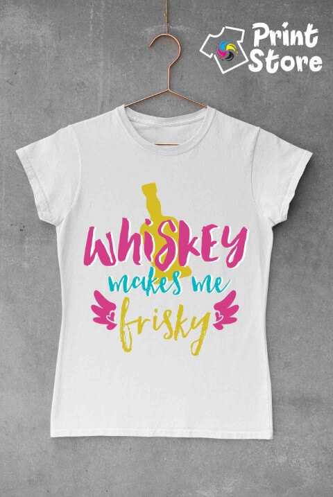 Ženske majice – Whiskey makes me frisky