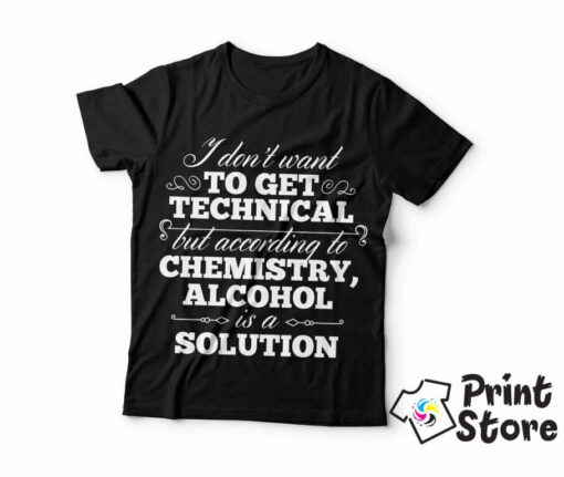 Muška majice – Alcohol is a solution…