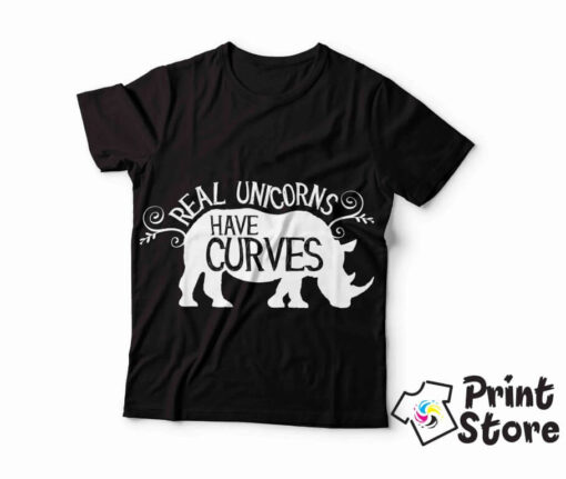 Muške majice – Real unicorns have curves