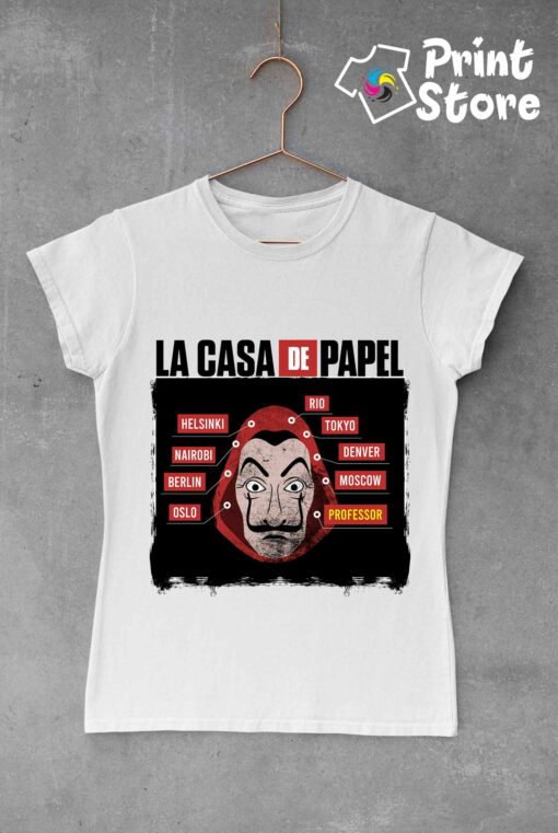 Ženske majice – La Casa De Papel – Gradovi