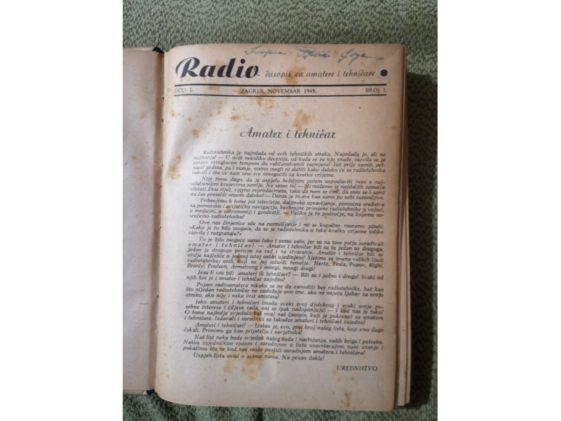 Radio časopis za amatere i tehničare 1945-1946. RETKO