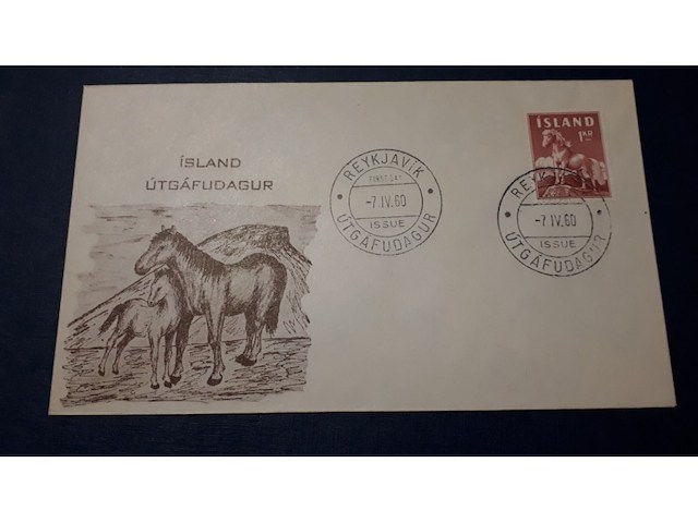 FDC Island 1960. - 2. Konji poni
