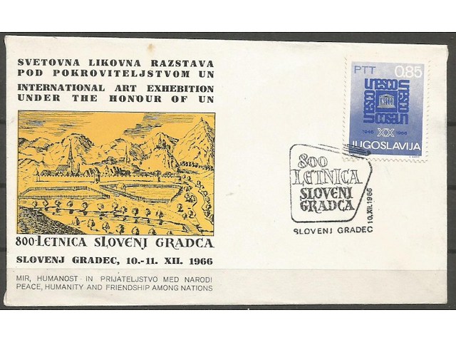 800 god Slovenj Gradca 1966.,koverta