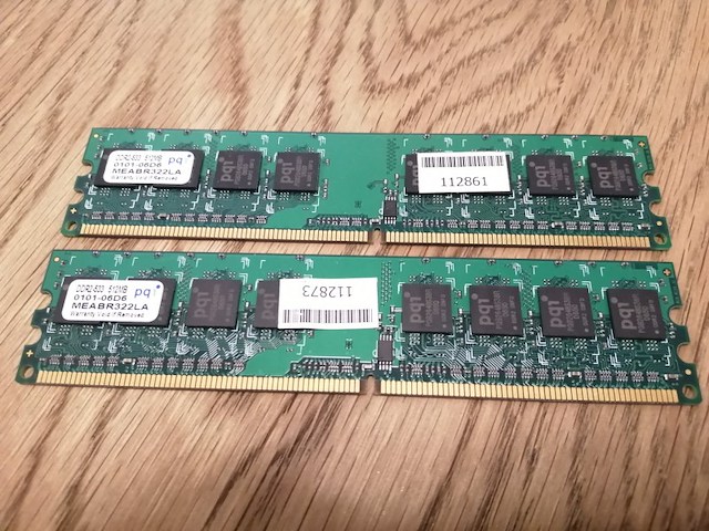 pqi  DDR2 memorija 1 GB (2 uparena modula po 512 MB)