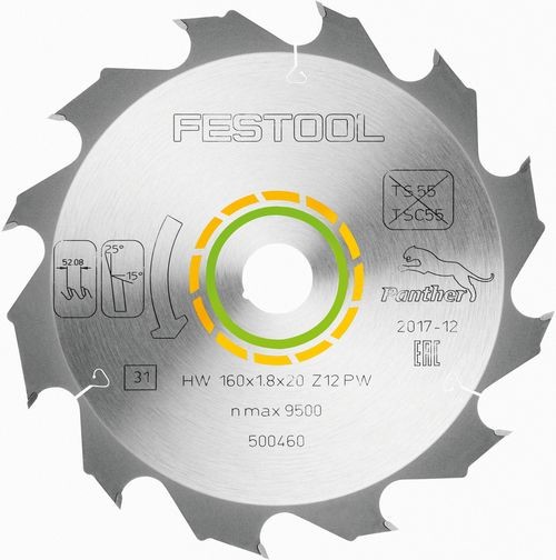 Festool list cirkulara za drvo 160x1.8x20 PW 12 - 205550