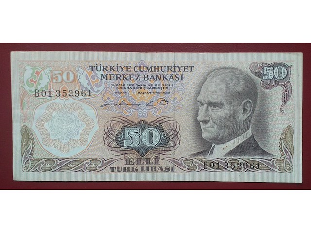 Turska 50 LIRA 1970