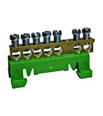 PE-stezaljka (klema) zelena 7 odvoda
neizolirana, priključni vijci: PZ2, boja: zelena, montaža na DIN nosač