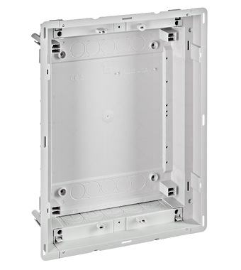 Uzidna kutija, za šuplji zid, jednoredna, 24+4 modula
za 2-redni razdjelnik BK0850522, materijal kade: samogasivi ABS, ispitivanje na žarnu nit do 850°C