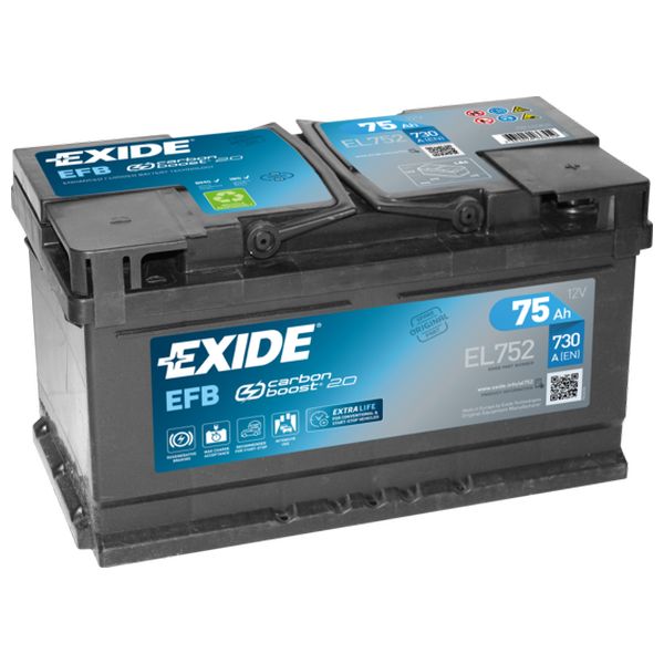 Akumulator EXIDE EFB 12 V 75 Ah