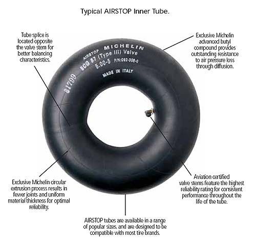 Michelin - 5.00-5 - Airstop Aircraft Inner Tube - 90 Degree