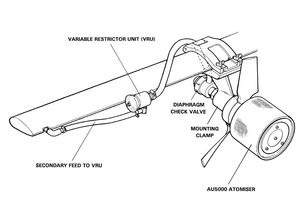 Micronair AU5000 Atomiser Kit - on streamline boom clamp - Set of 2