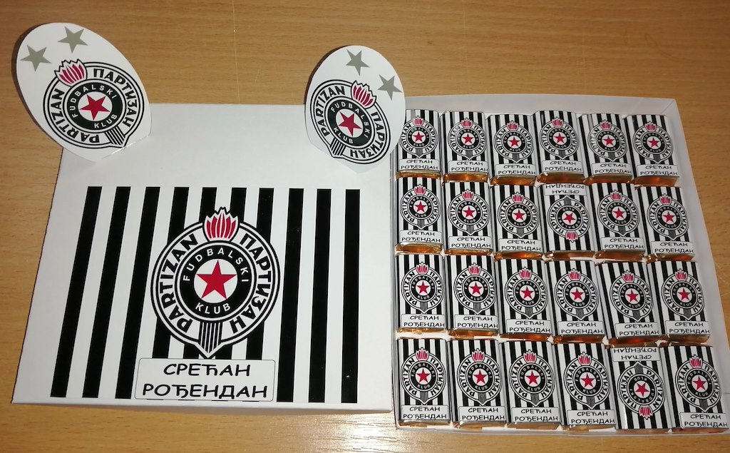 Čokoladice sa slikom Partizan