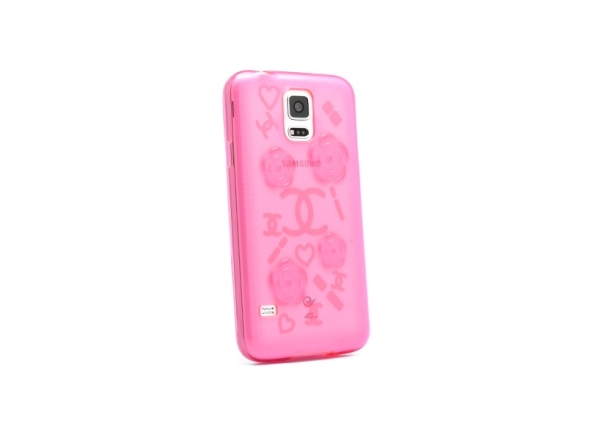 Torbica silikonska Flower za Samsung I9600 S5/G900 pink