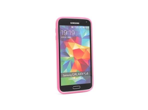 Torbica silikonska Masna za Samsung I9600 S5/G900 pink-zelena