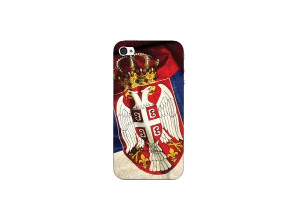 Torbica silikonska Print za iPhone 4/4S D00121 SRB zastava