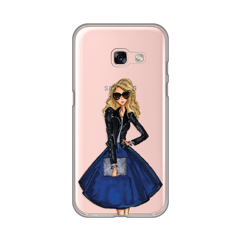 Torbica silikonska Print Skin za Samsung A320F Galaxy A3 2017 Cristal Case 449 Girl In A Blue Skirt