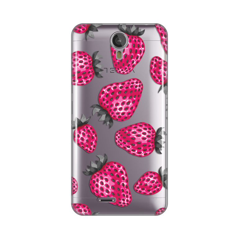 Torbica silikonska Print Skin za Tesla smartphone 6.2 Pink Strawberry Pattern