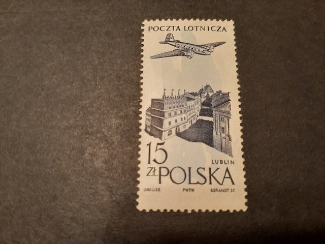 Marke 1619 Poljska avion kljucna cisto