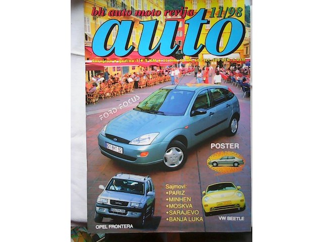 AUTO  REVIJA 11 /98 BOSNA I HECEGOVINA