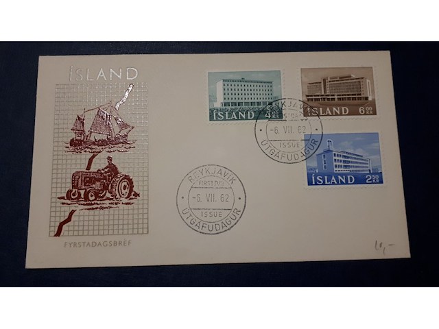 FDC Island 1962.  - 1 Građevine