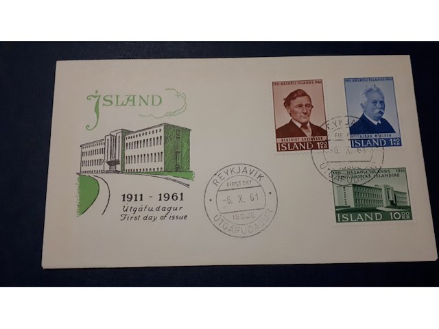 FDC Island 1961.  - 7