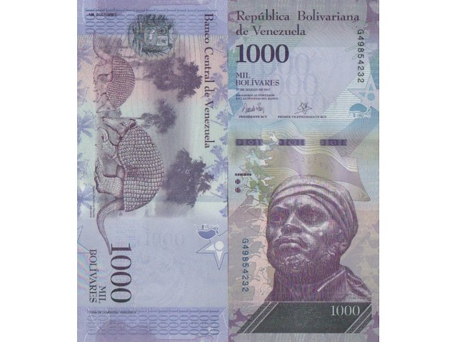 VENEZUELA Venecuela 1000 Bolivares 2017 UNC